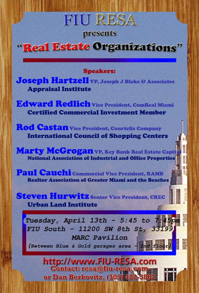 Miami Commercial Real Estate Organizations at FIU